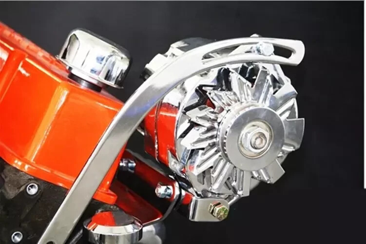 1955-68 SB CHEVY CHROME ALTERNATOR BRACKET SWP 265 283 307 327 350 383 ...