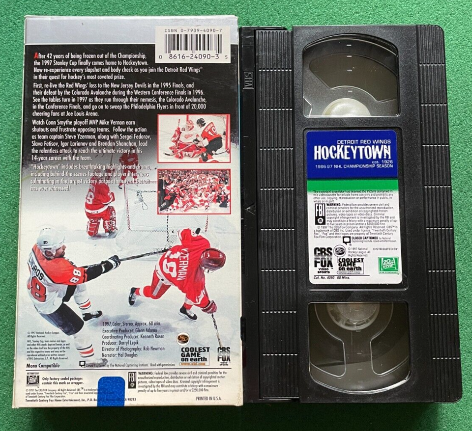 Detroit Red Wings Hockeytown 1996-97 NHL Championship Season VHS + FREE ...