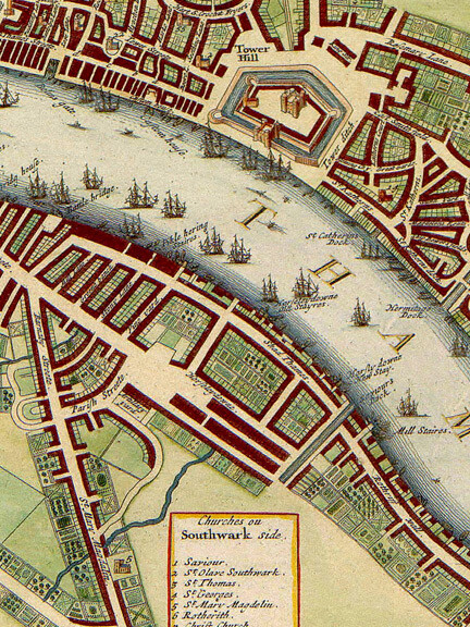 London 1680's Interesting Historic Old City Map - 24x32 | eBay