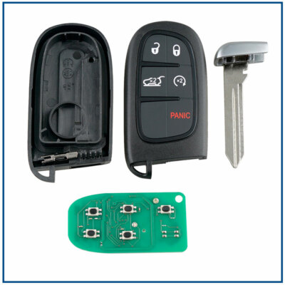 For Jeep Cherokee 2014-2020 5 Button Remote Control Key Fob Kit GQ4-54T ...