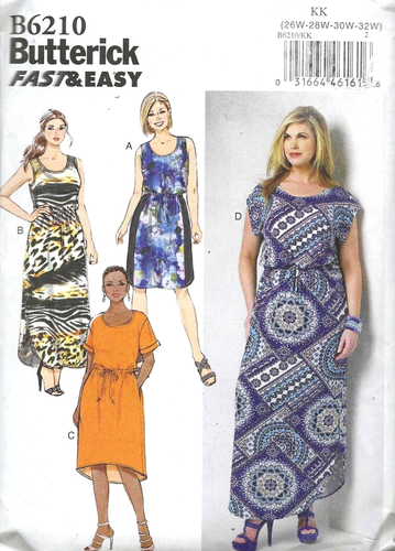 Women's Long Sheath Dress Sewing Pattern UNCUT 26w-32w Summer ...