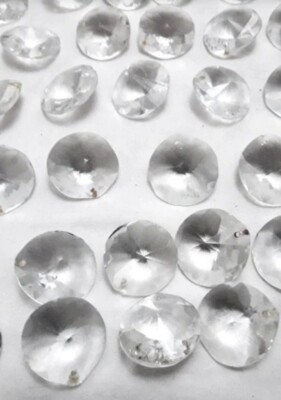 Lot Of 100 Pieces Round Crystal Octagon Drop 36mm With One Pinhole | eBay