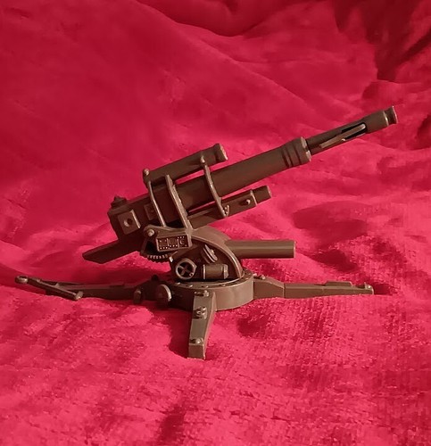 MARX BATTLEGROUND SHELL FIRING GERMAN 88 MM DARK GRAY ARTILLERY PIECE ...