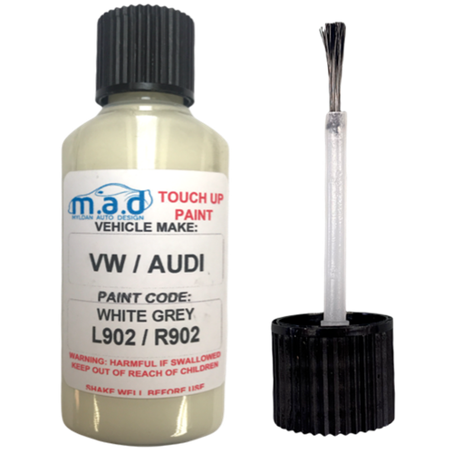 VW Audi Grey White R902 L902 Touch Up Kit Bottle Brush Repair Paint ...