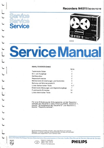 Service Manual Guide For Philips N 4511 | eBay