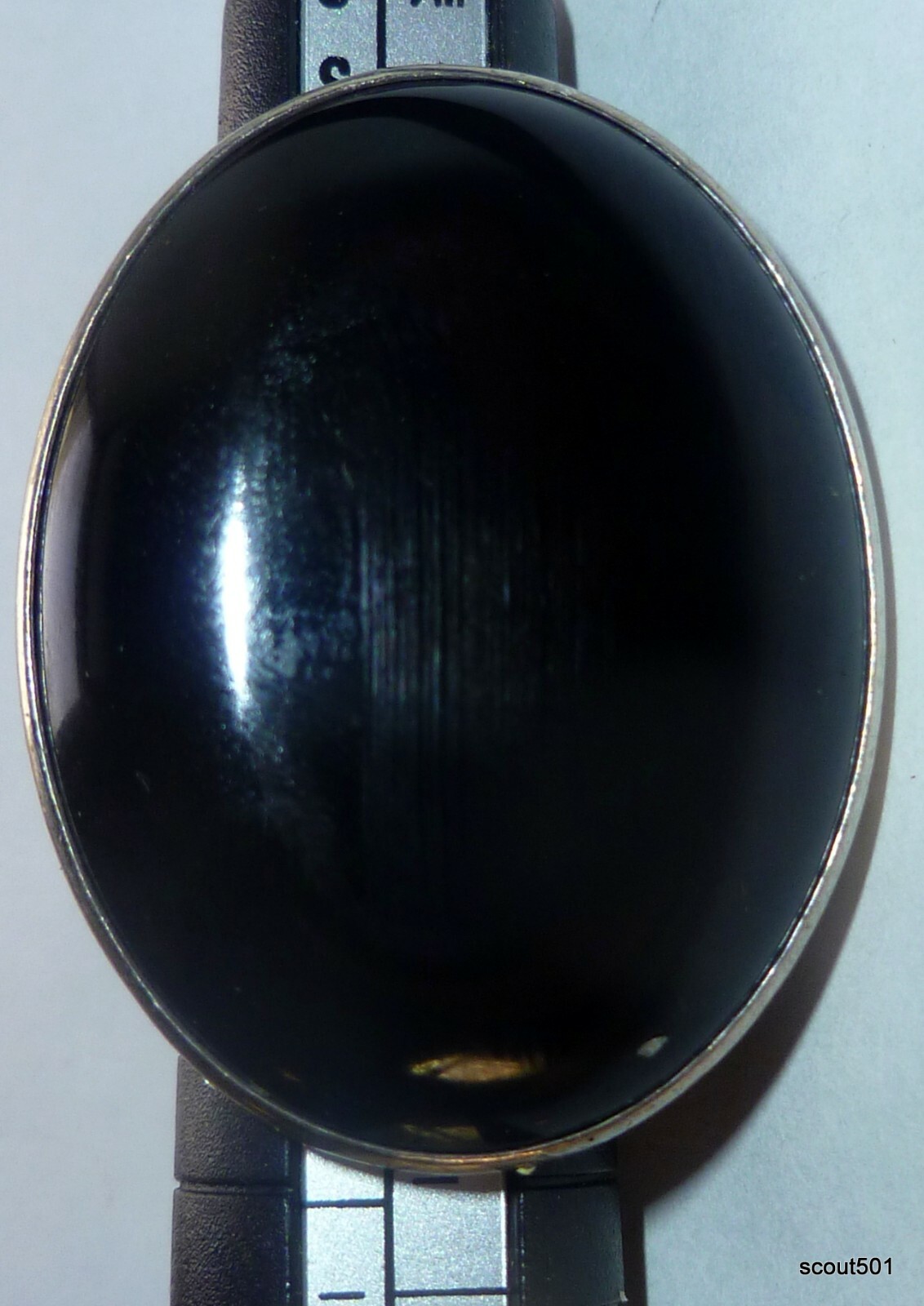 Antique Victorian Hallmarks Sterling Silver & Black O… - Gem