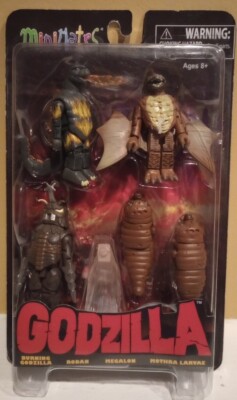 Minimates Godzilla Series 3 Figures Burning Godzilla Rodan Megalon ...