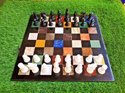 12"x12" Chess Pieces Perfect Finishing Luxury Chess Indoor Game ...