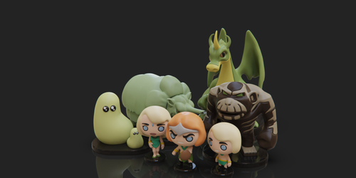 ACTION FIGURES 3D in Resina THE HERCULOIDS SET, da colorare | eBay