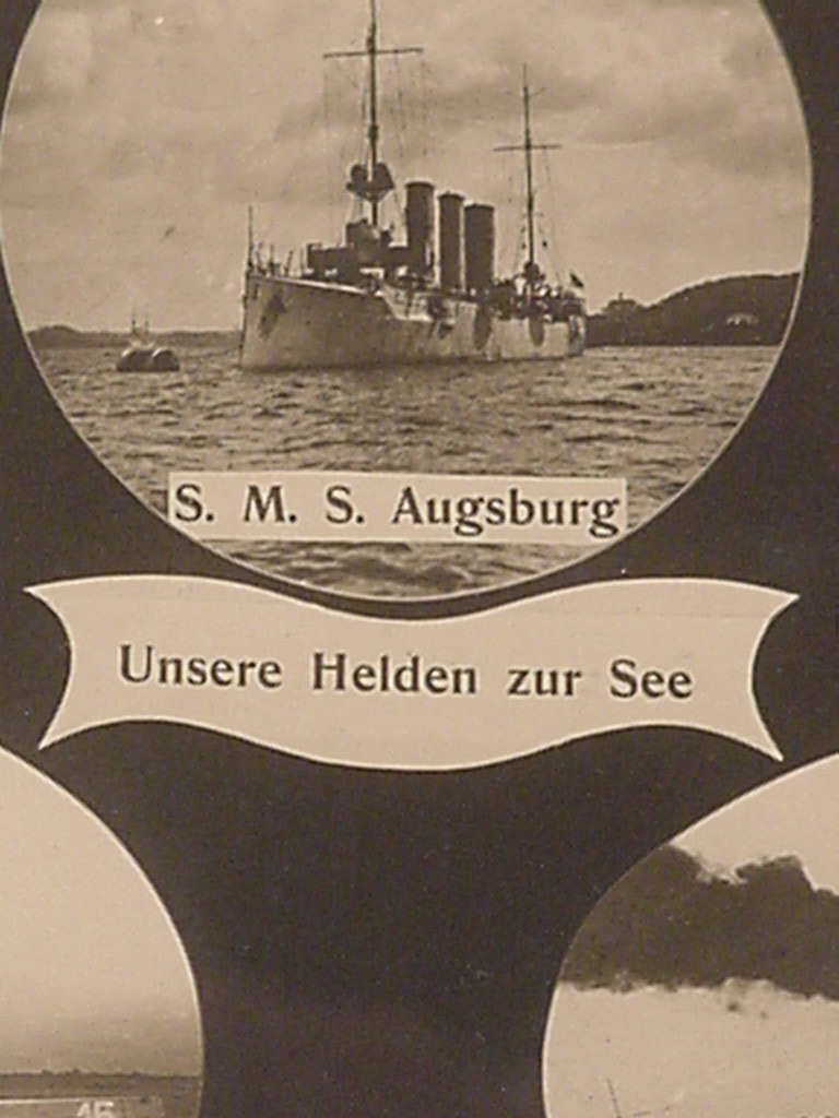 WWI SMS Stralsund Strassburg Breslau Augustburg 1912 Battleship Navy ...