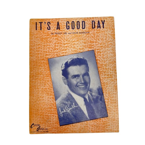 Its A Good Day Sheet Music Peggy Lee Dave Barbour Jack Smith | eBay