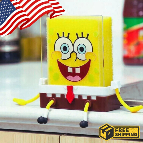 Sink Sponge Holder – SpongeBob Style Kitchen Organizer & Drain Rack for ...