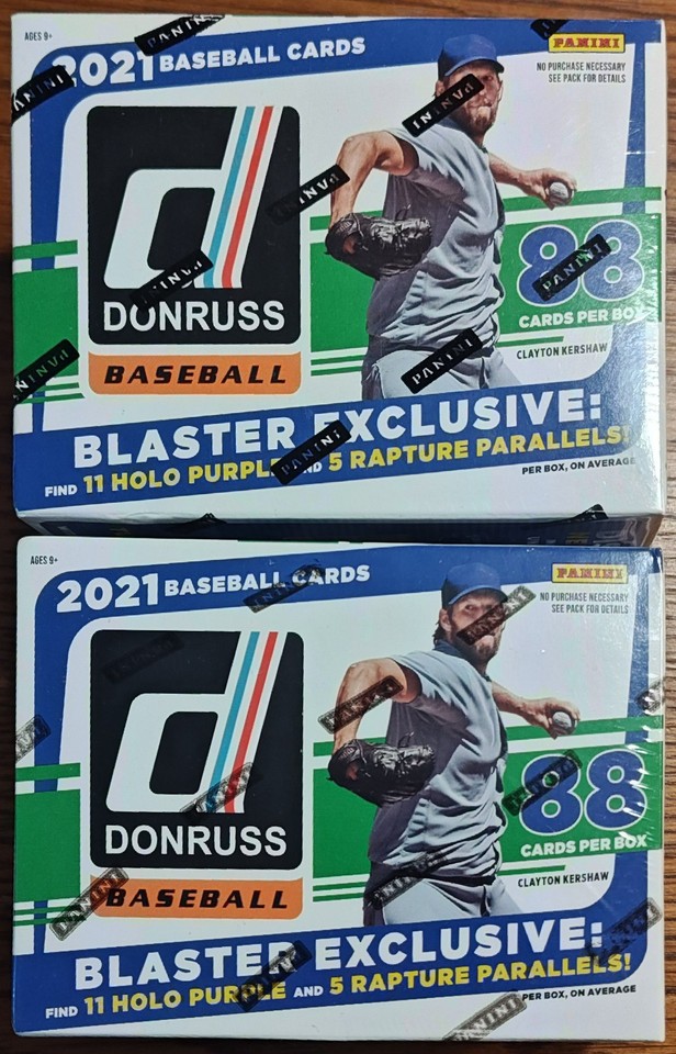 2021 Panini Donruss Baseball Blaster Box - LOT OF (2) Factory SEALED ...