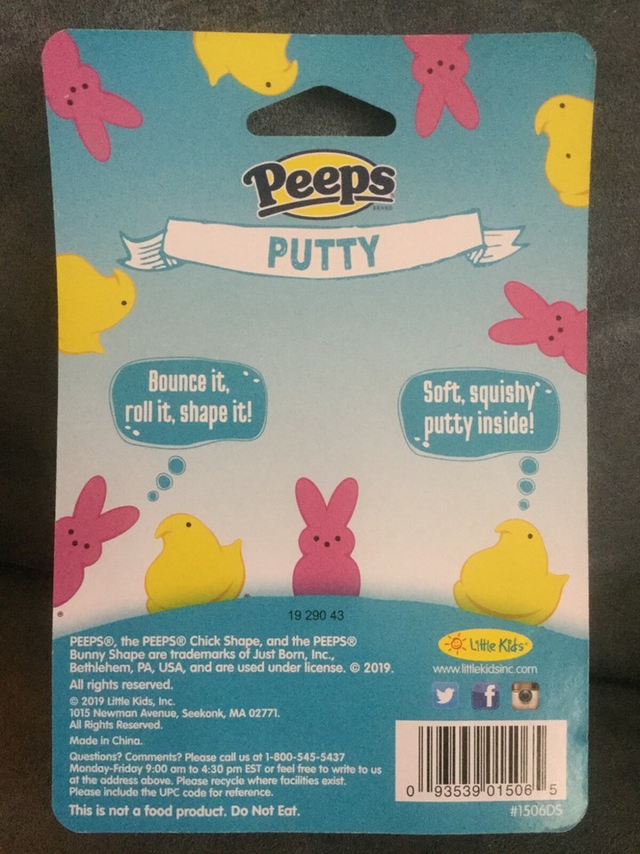 PEEPS BRAND PUTTY 0.5 OZ IN YELLOW EASTER CHICK PLASTIC - NEW IN ...
