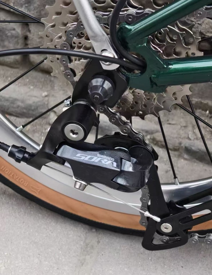 CRANSTON R9 16 inch 9-speed three fold adult ultra light green folding ...