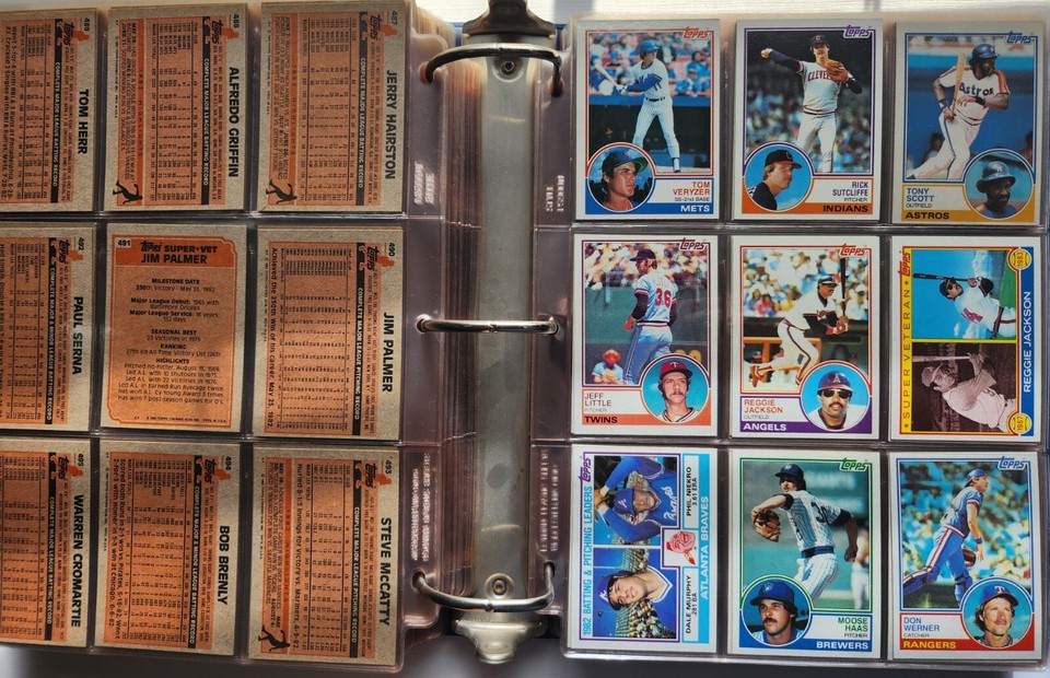 1983 Topps Baseball Complete Set 1-792 NEAR MINT CONDITION in pages w ...