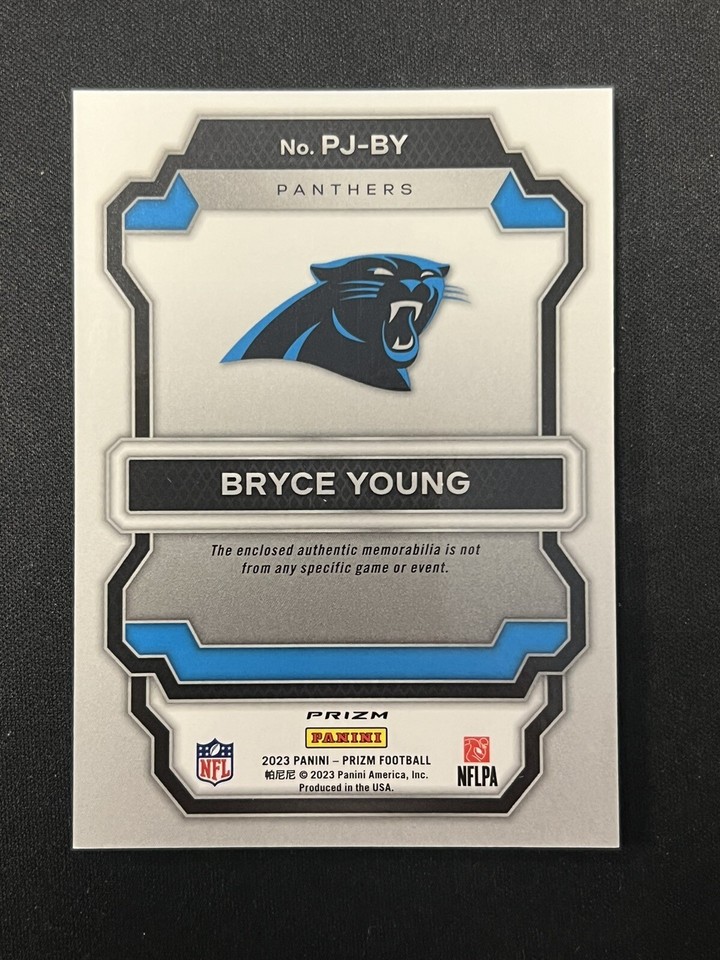 2023 Panini Prizm PREMIER JERSEYS SILVER SP Bryce Young Rookie RC Patch ...