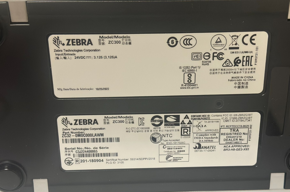 Zebra ZC300 Series Dual Side Photo ID Card Printer ZC32-0M0C000LAWM | eBay