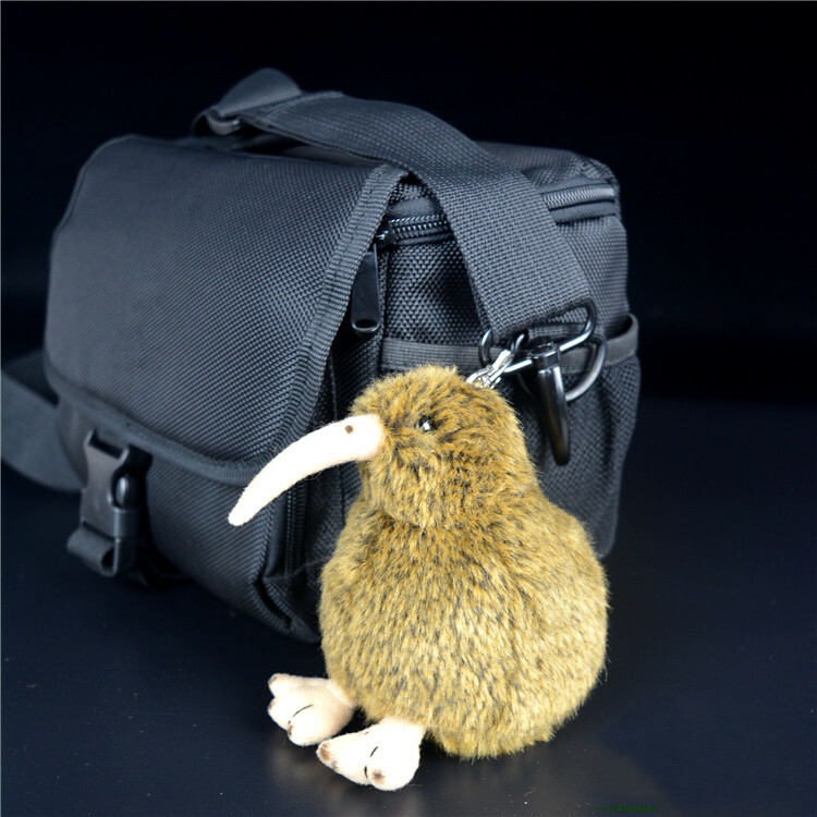 simulation brown Kiwi bird toy plush Kiwi toy gift 12cm keychain key ...