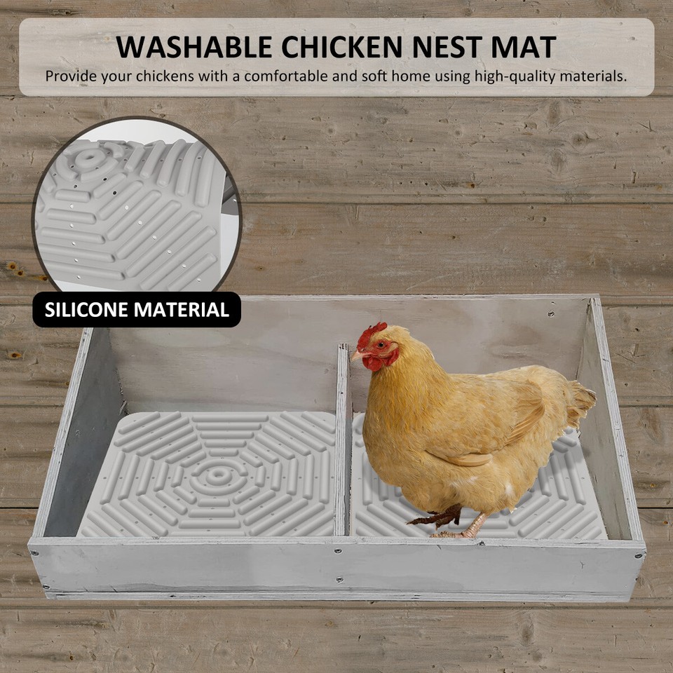 4Pcs Chicken Nesting Pad Washable Chicken Nesting Box Mat Reusable ...