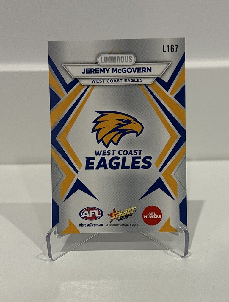 2024 AFL Select Footy Star Luminous Base Jeremy McGovern West Coast ...