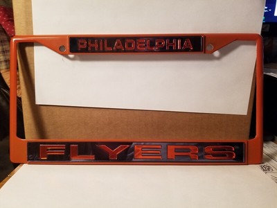 NHL Philadelphia Flyers Orange Laser Cut Chrome License Plate Frame | eBay