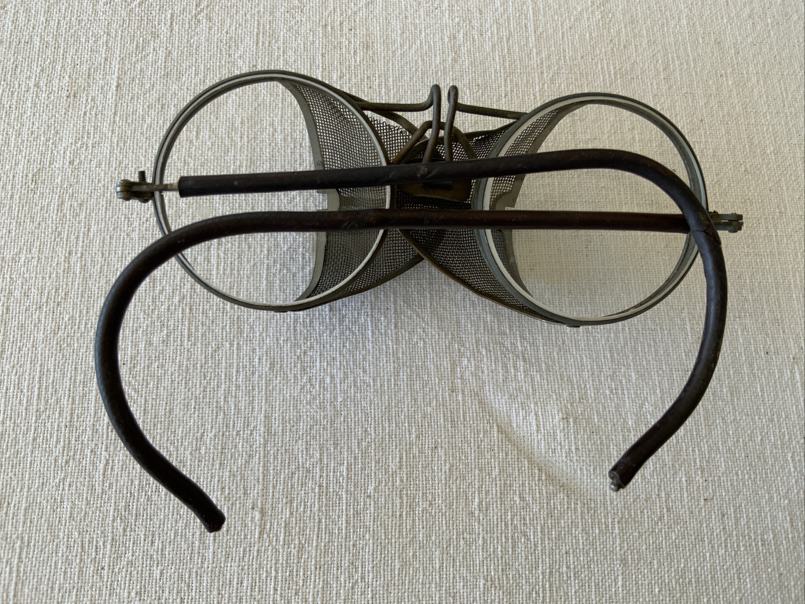 Vintage Compact Folding Metal & Glass Safety Goggles … - Gem