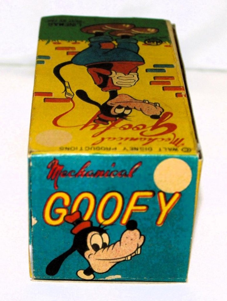 SCARCE NEAR MINT DISNEY 1950s GOOFY LINEMAR WIND-UP TOY+ "NEW" REPLICA ...