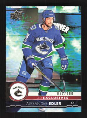 Alexander Edler SN100 2017-18 Upper Deck UD Exclusives Vancouver ...