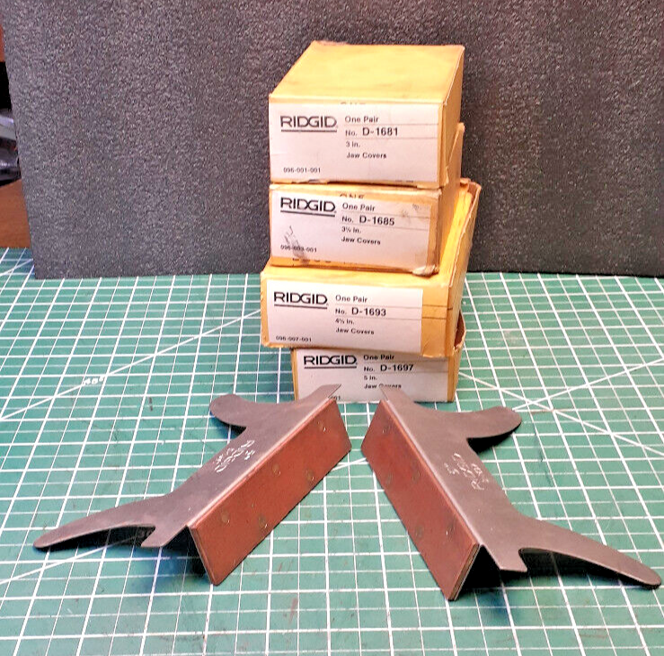 Ridgid Bench Vise Jaw Covers Caps Pair Soft Copper faces 3"-5" steel ...