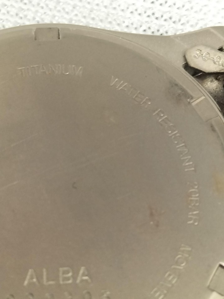 SEIKO ALBA Military Field Watch 7N43-0AE0 White APBT Titanium Full ...