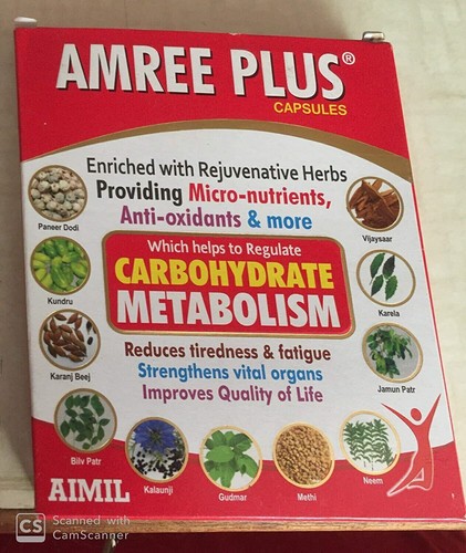 Ayurvedic Health Care Aimil Amree Plus Tablets pure herbal supplement ...