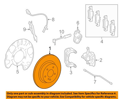 MERCEDES OEM 13-19 GL350 Rear Suspension Brake Components-Rotor ...
