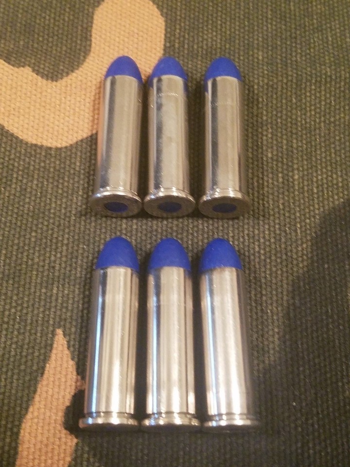 38 SPECIAL SNAP CAPS SET OF 6, BLUE AND NICKEL, REAL 125gr WEIGHT!!! | eBay