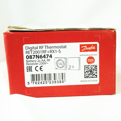 Danfoss RF Digital Thermostat RET2001RF & RX1-S Wireless Electronic ...
