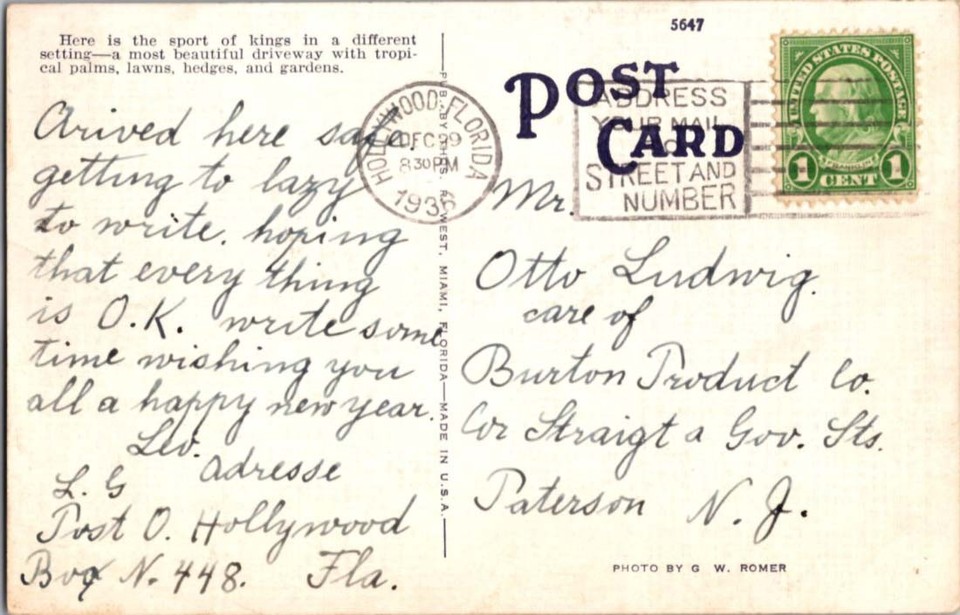 Miami Florida FL : ROAD SCENE d/24 BE9430 | eBay