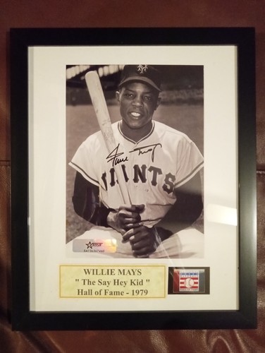 Willie Mays Autographed 5x7 Photo 8x10 Matted Frame W/COA | eBay