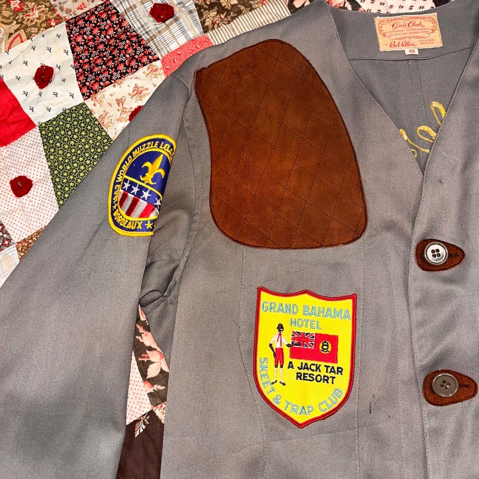 Vintage 70s Charles Daly Shooting Jacket Trap Skeet Club Patches Trophy ...