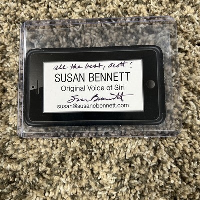 SUSAN BENNETT autograph APPLE voice of “Siri” signed business card. | eBay