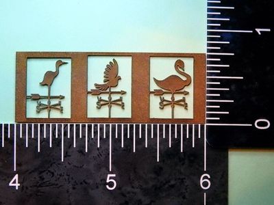 3 HO Scale Bird Weathervanes Laser Board Construction Laser Cut ...