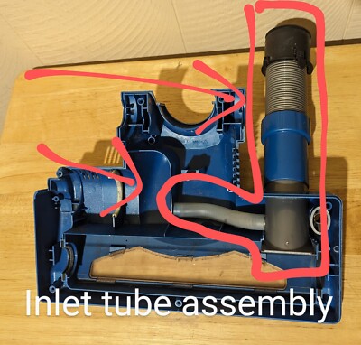 Shark Part front main inlet tube assembly as shown gray blue OEM nv351 ...