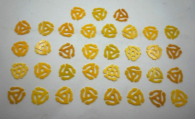 45RPM Yellow Plastic Record Adapter Inserts - Lot Of 35 | eBay