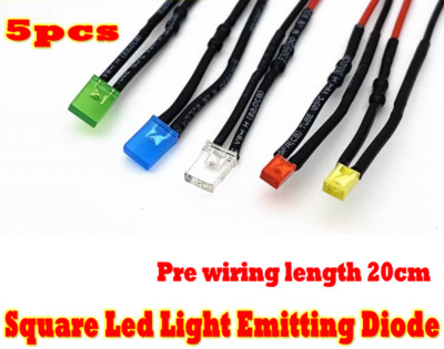 5pcs LEDS Square Led Light Emitting Diode 2X3X4 2X5X7mm Small luminous ...