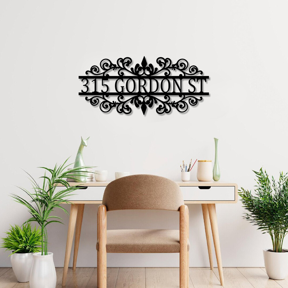 Personalized Address Metal Signs, Custom Number Wall Decor ...