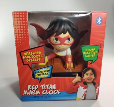 Ryan's World Kid's Alarm Clock with Bluetooth colors Speaker Red Titan ...