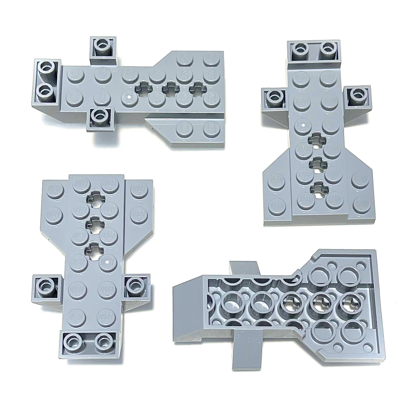 LEGO X4 BASE PLATE 4X7X1 INVERTED 45 DEG Medium Stone Grey Color ...