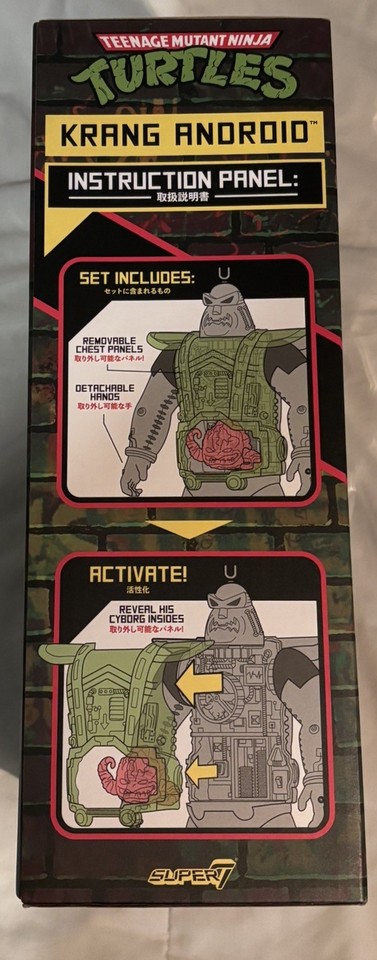 NEW Super 7 TMNT Krang Android Body (Clear) Super Cyborg Vinyl Figure ...