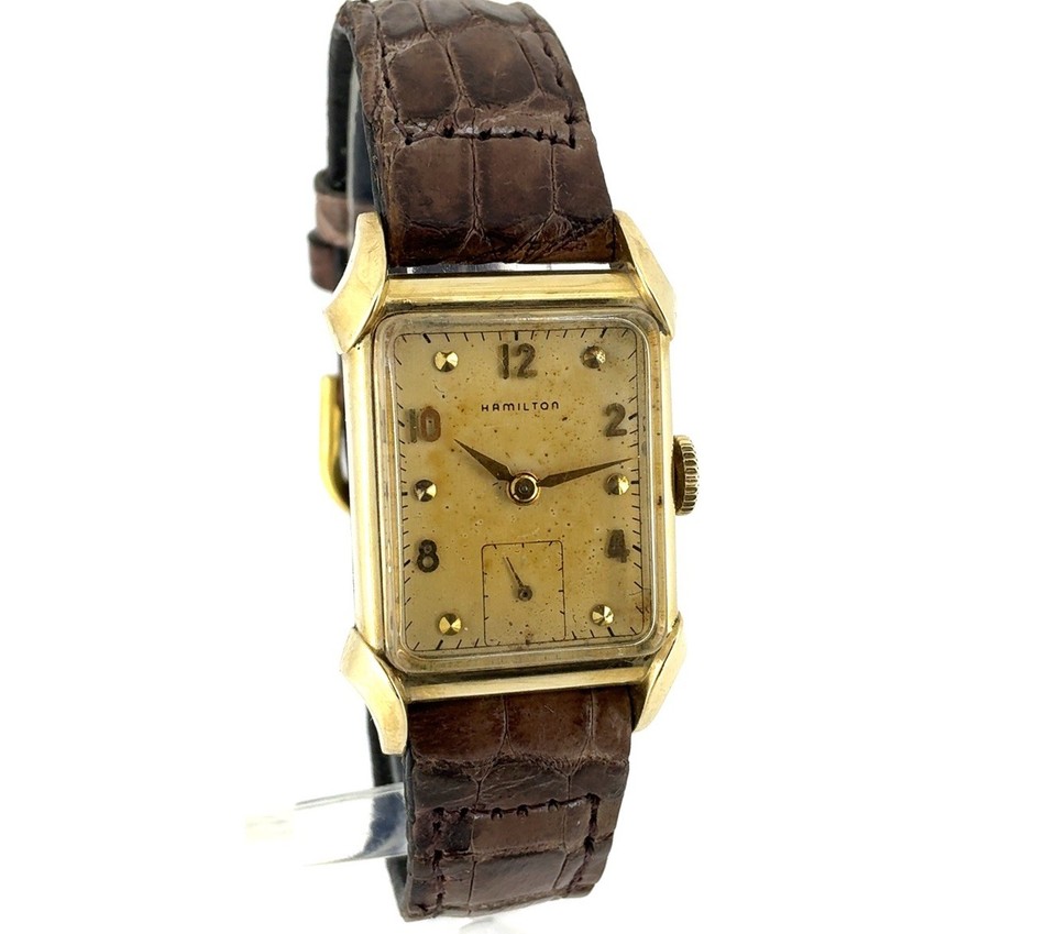 Vintage 1948 Hamilton Milton Men’s Watch Cal 982 14k Gold Filled GF 19J ...