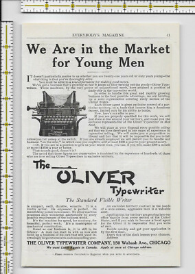 The Oliver Typewriter Company Chicago 1906 magazine print ad | eBay