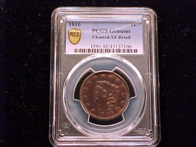 1816 Large Cent, N-2 variety, PCGS XF detail | eBay